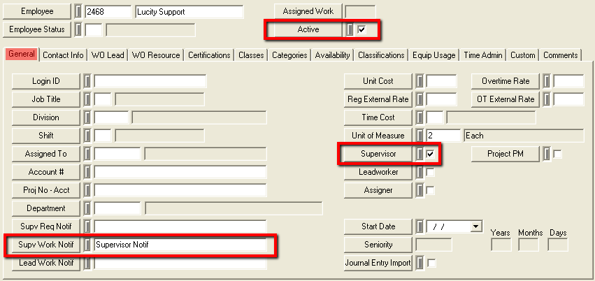 Supervisor/Leadworker Notifications